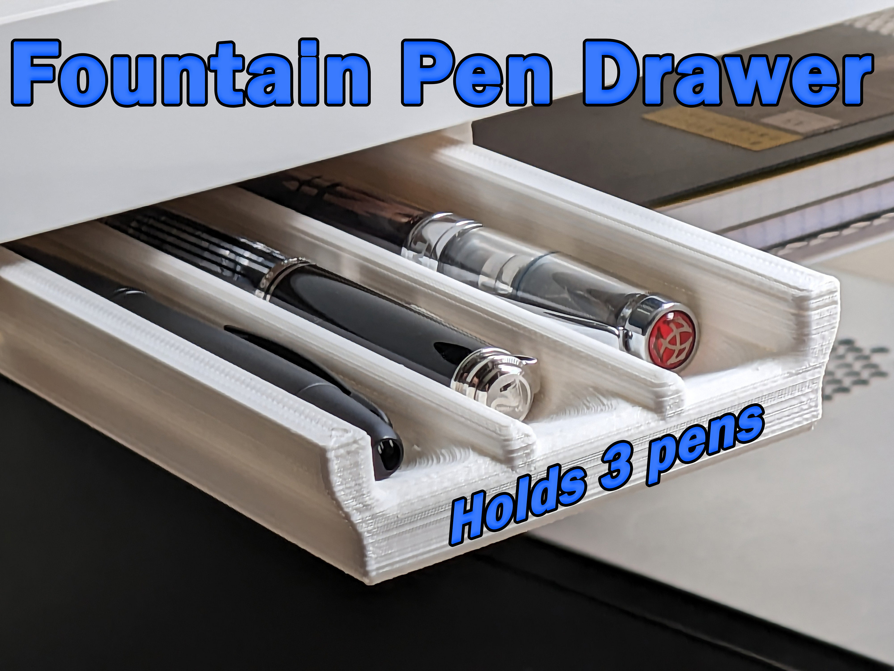 Undermount Desk Fountain Pen Drawer Perfect for Clearing Desk Space and ...