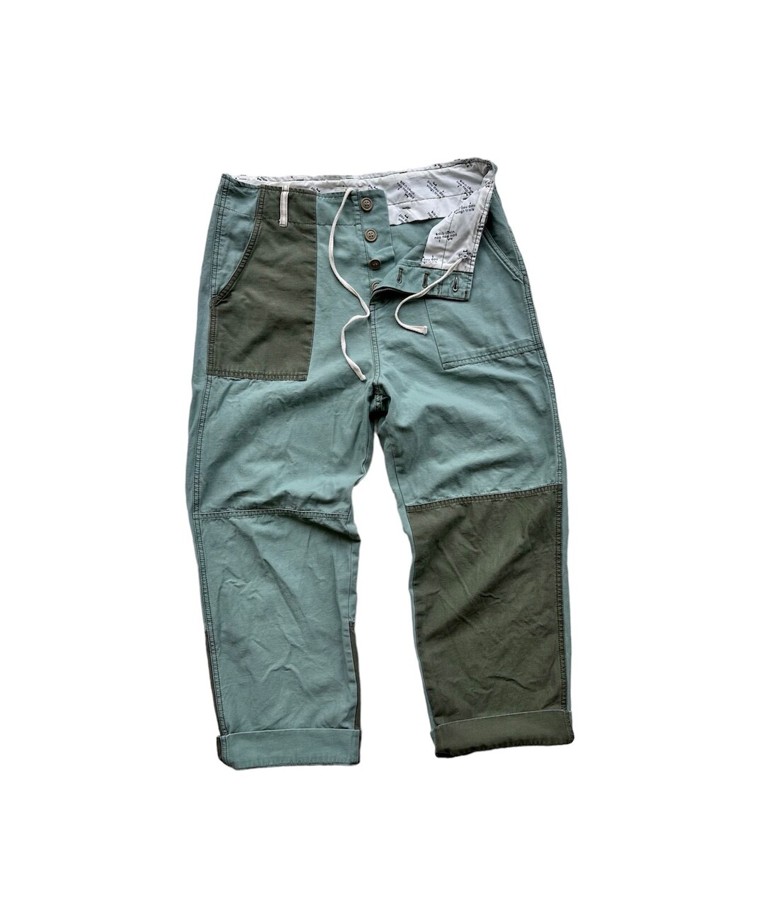 Unique Vintage Military Painter Pant Boro Army Patchwork Upcycled ...