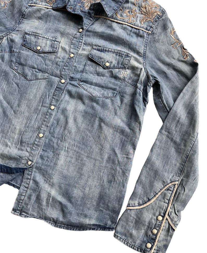 Vintage Viscose Shirts Rayon Blue Jeans Authentic Flower Floral ...