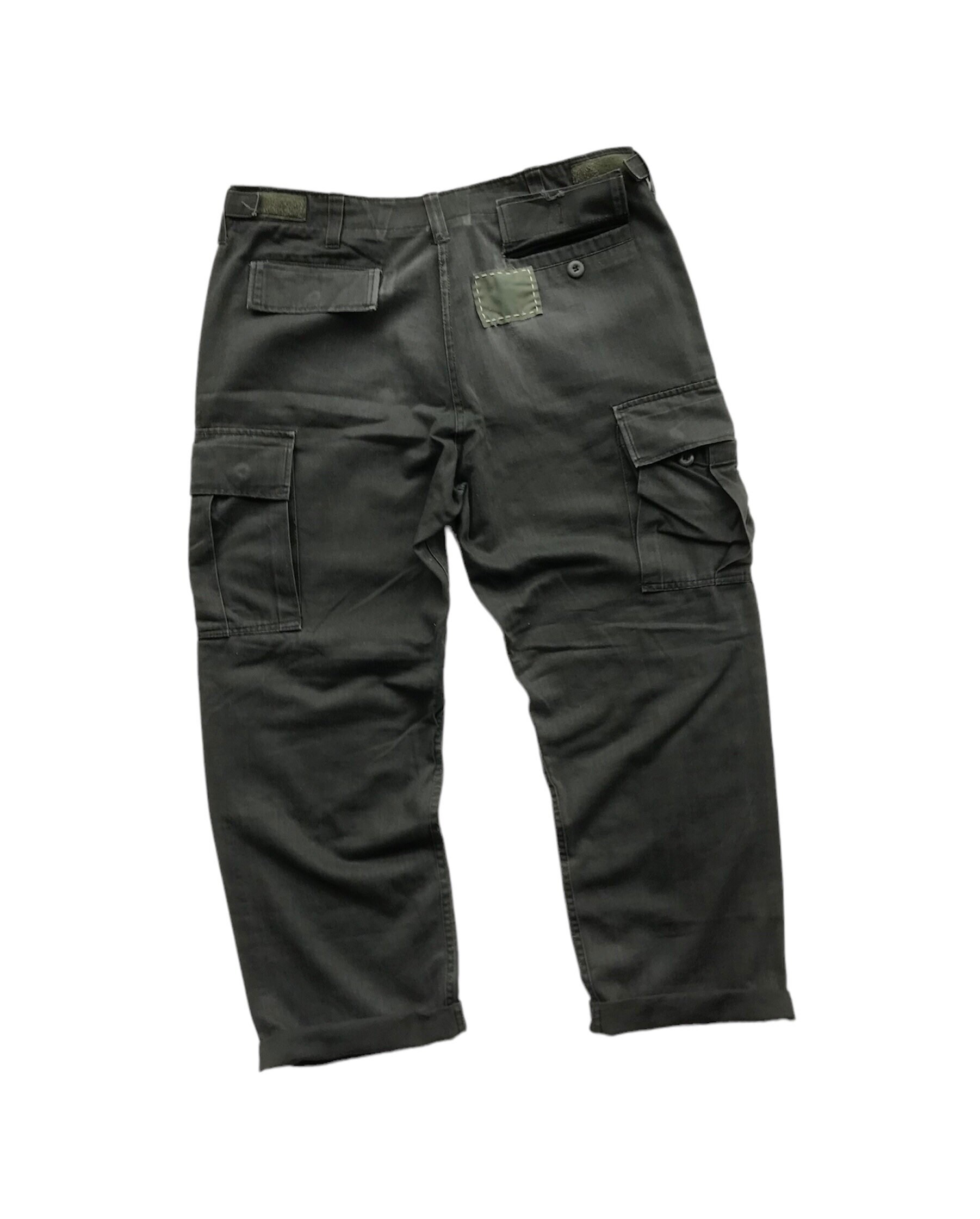 Unique Vintage Military Chino Pant Army Patchwork Camouflage Trouser ...