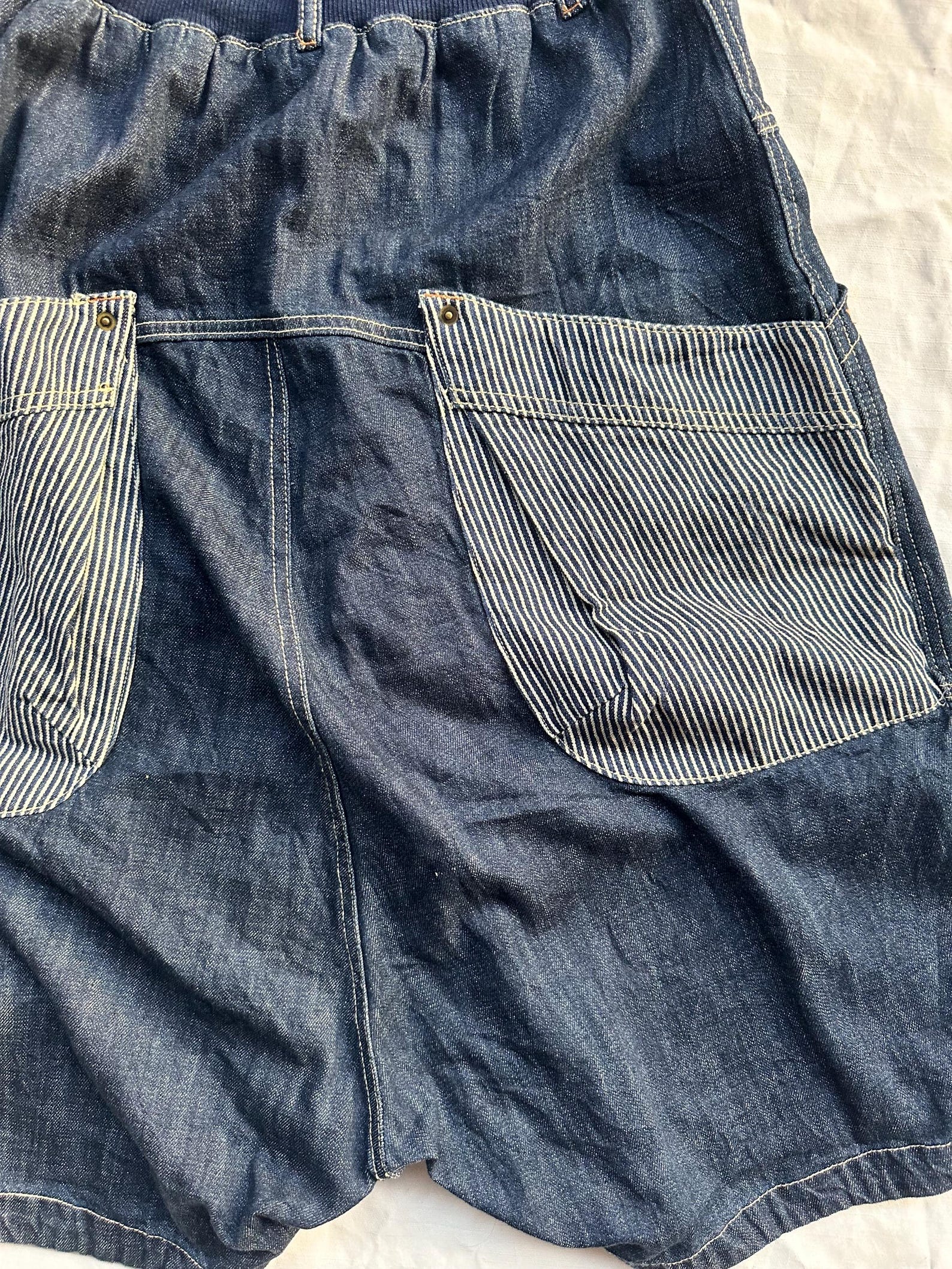 Vintage Balloon Jean Patchwork Denim Japan Harem Pant Three Quarter ...