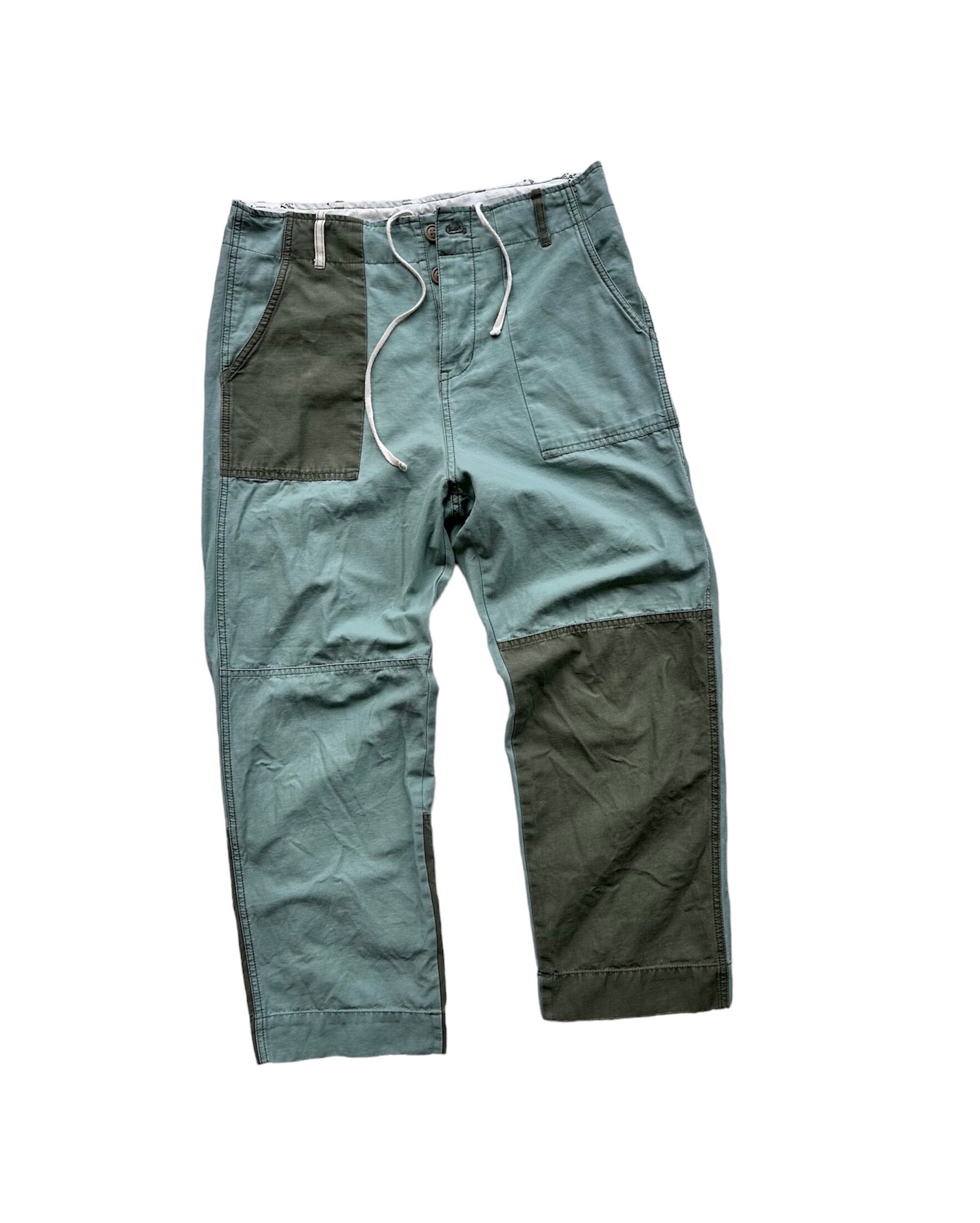 Unique Vintage Military Painter Pant Boro Army Patchwork Upcycled ...