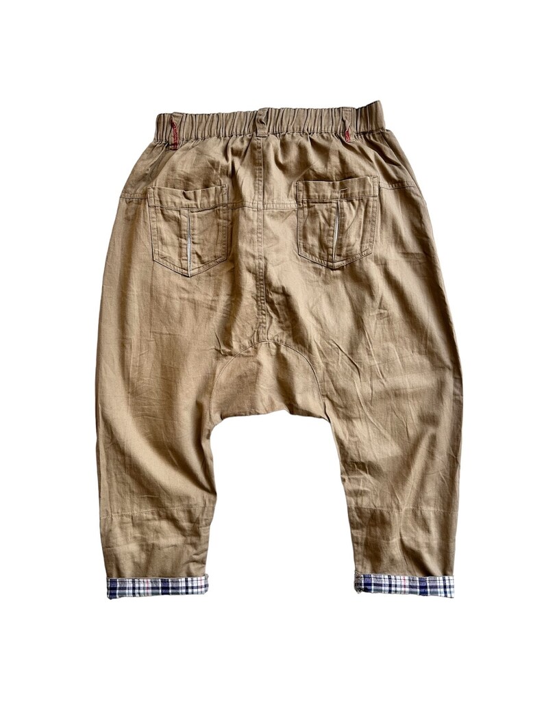 Vintage Ethnic Japanese Harem Pant Chino Beige Trouser Elastic ...