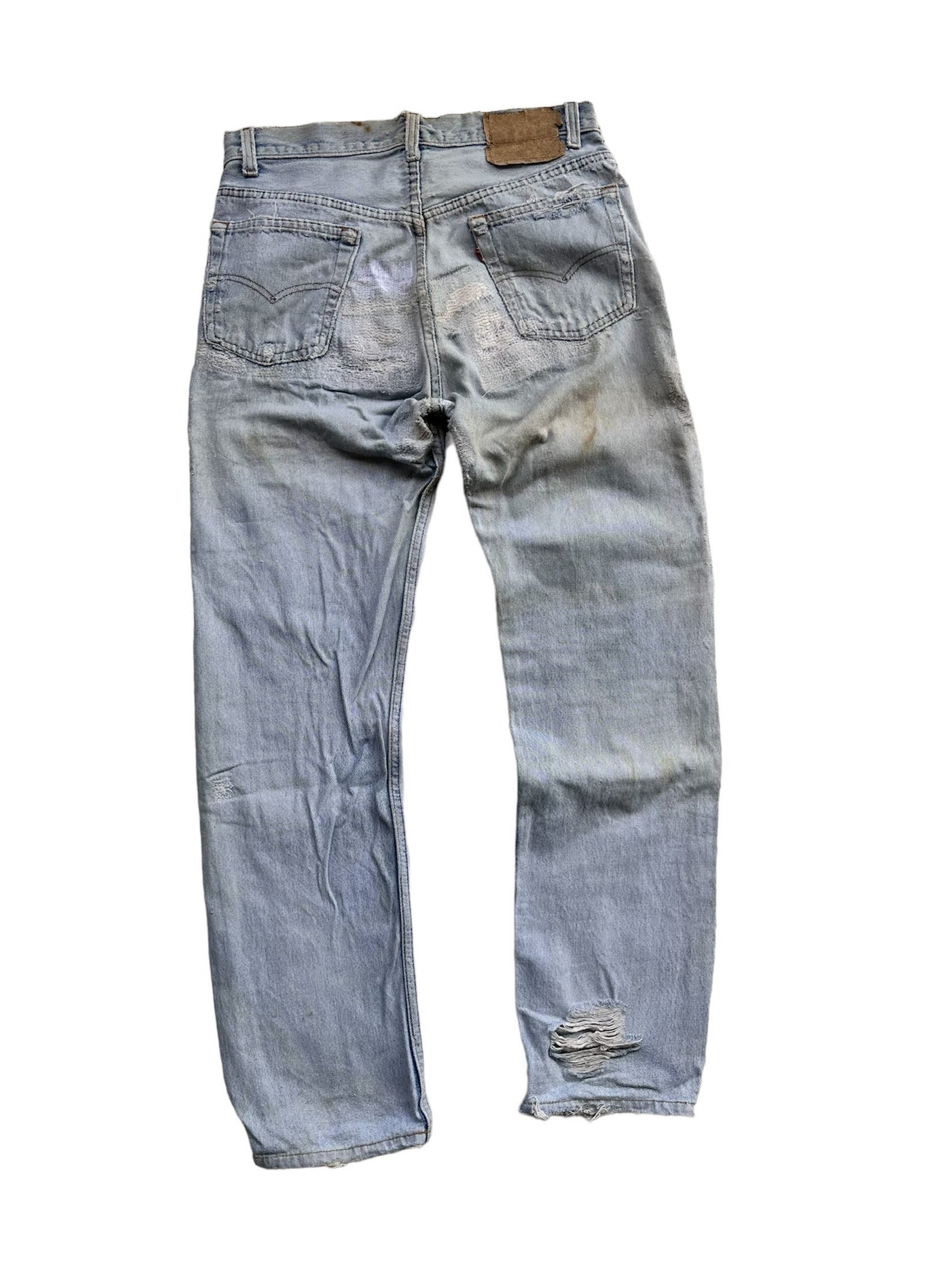 Rare Unique Vintage Patchwork Jean Reworked Remake Distressed Ripped ...