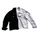 Vintage Seperable Black White Split Tone Denim Trucker Jackets Upcycled ...