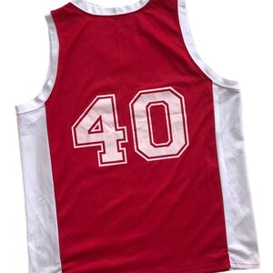 Men Vintage Basketball Jersey Tank Top Singlet Sleeveless Red White ...