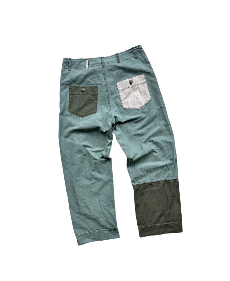 Unique Vintage Military Painter Pant Boro Army Patchwork Upcycled ...