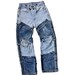 Rare Unique Vintage Patchwork Jeans Reworked Remake Artwork Ripped ...