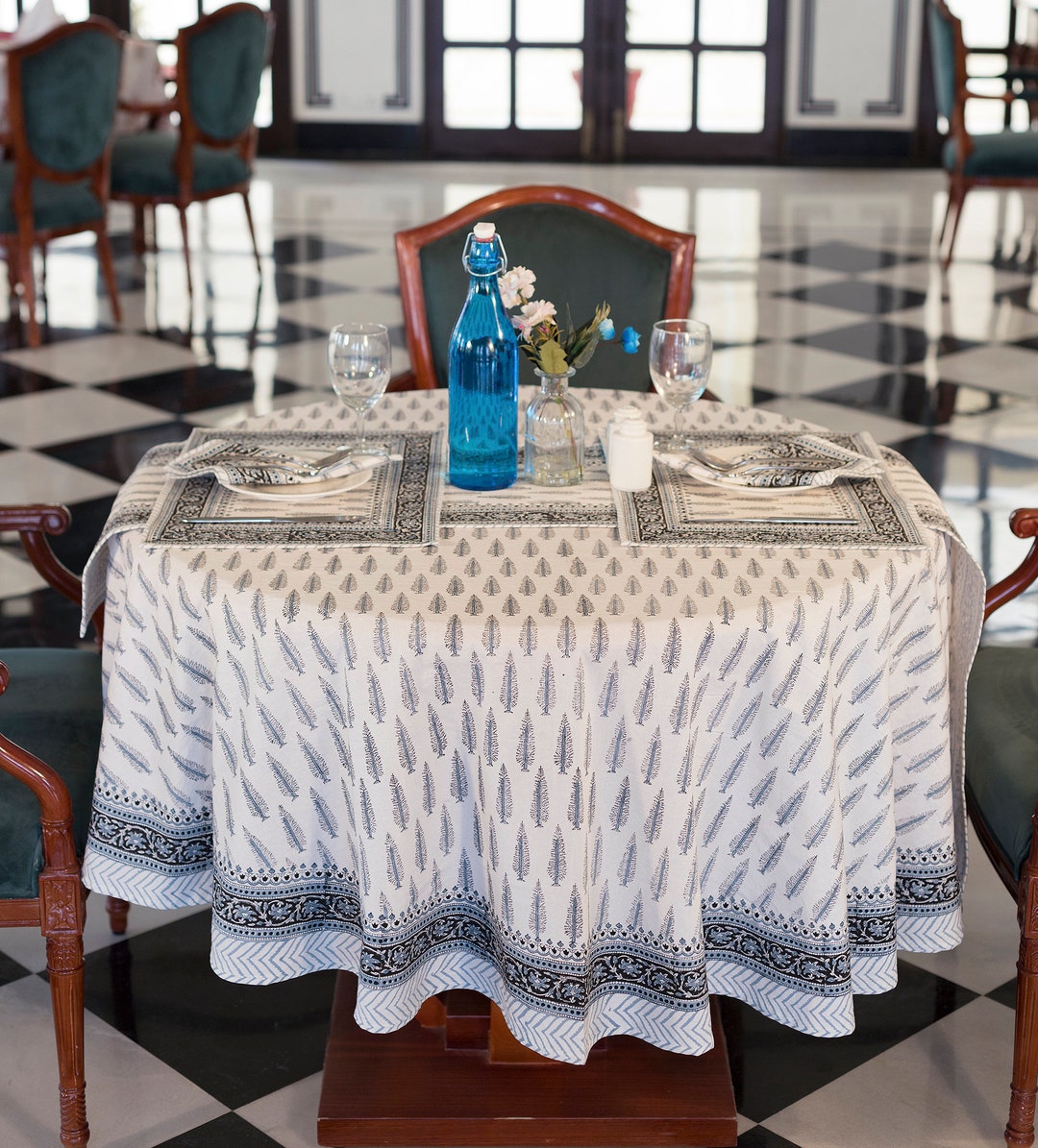 Easter Round Tablecloth Indian Block Print Round Table Cover - Etsy