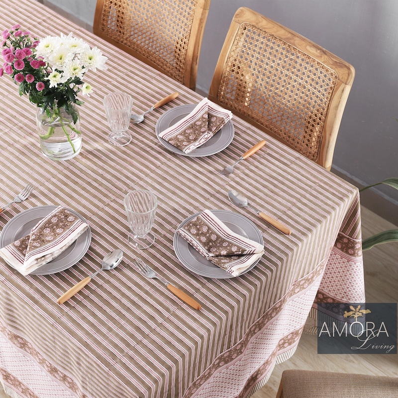 Striped Tablecloth - Etsy