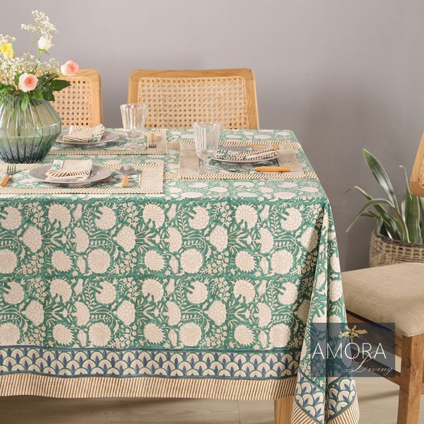 Block Print Tablecloth - Etsy