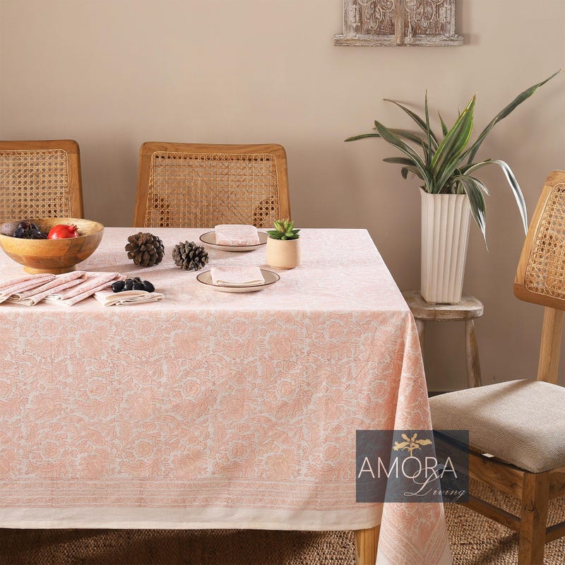 Peach Tablecloth - Etsy