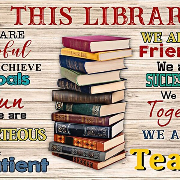 Library Poster - Etsy