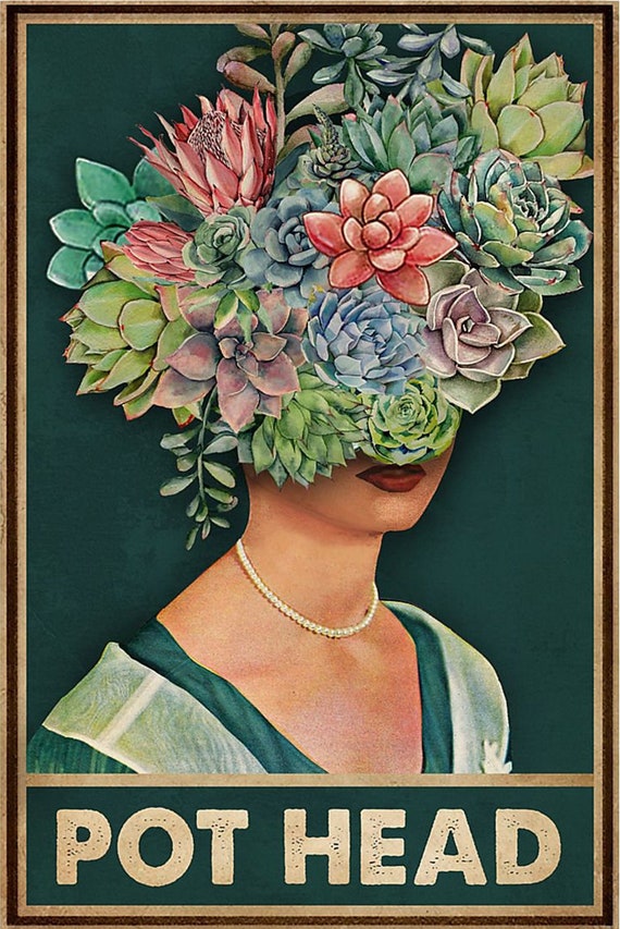 Pot Head Poster Flower Woman Poster 16x24 Inch - Etsy