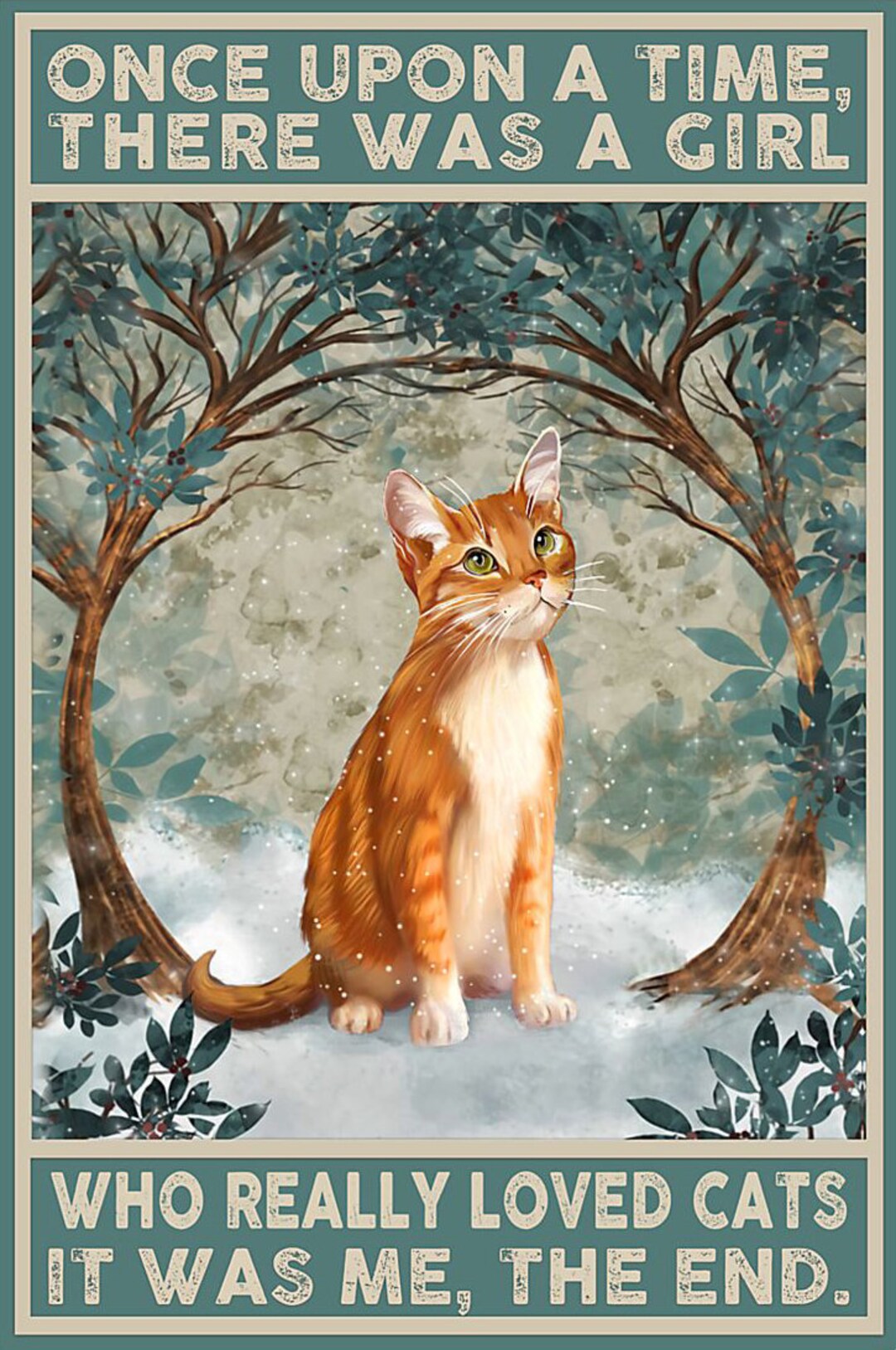 Cat Once Upon A Time Poster Once Upon A Time There Was A Girl - Etsy