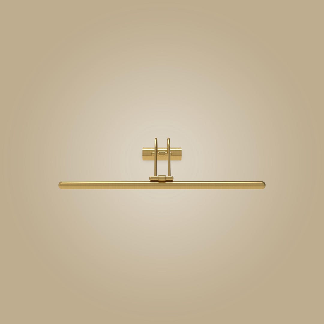Handmade Matt Brass Table Sconce With Warm LED Light Modern Indoor Wall ...