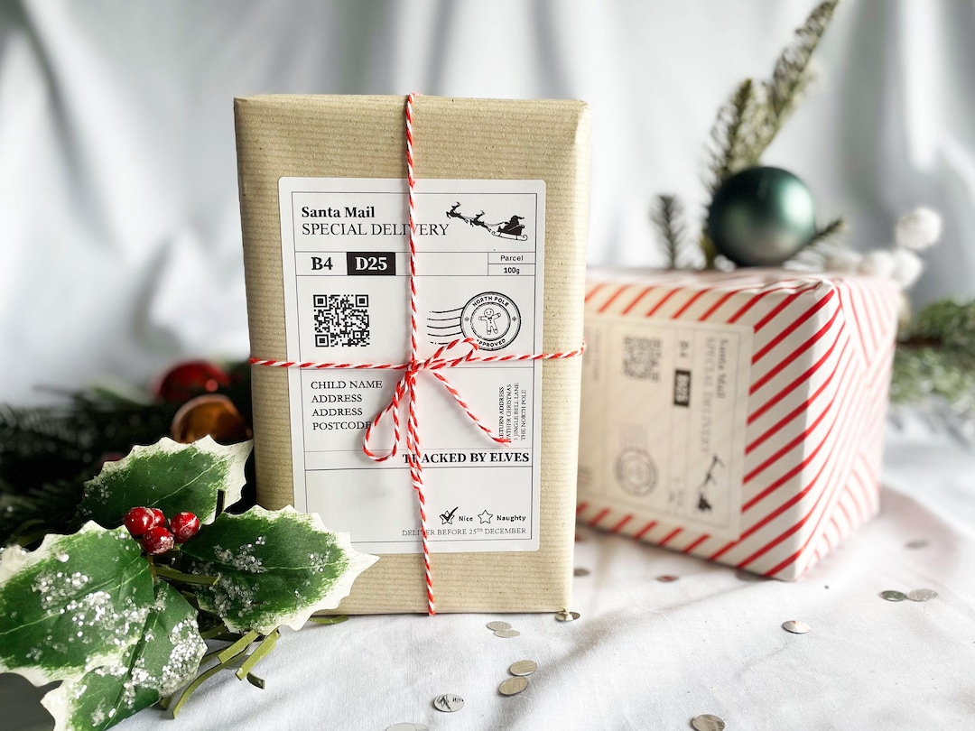 Personalised 'santa Mail' Address Label | Perfect for Parcels and ...