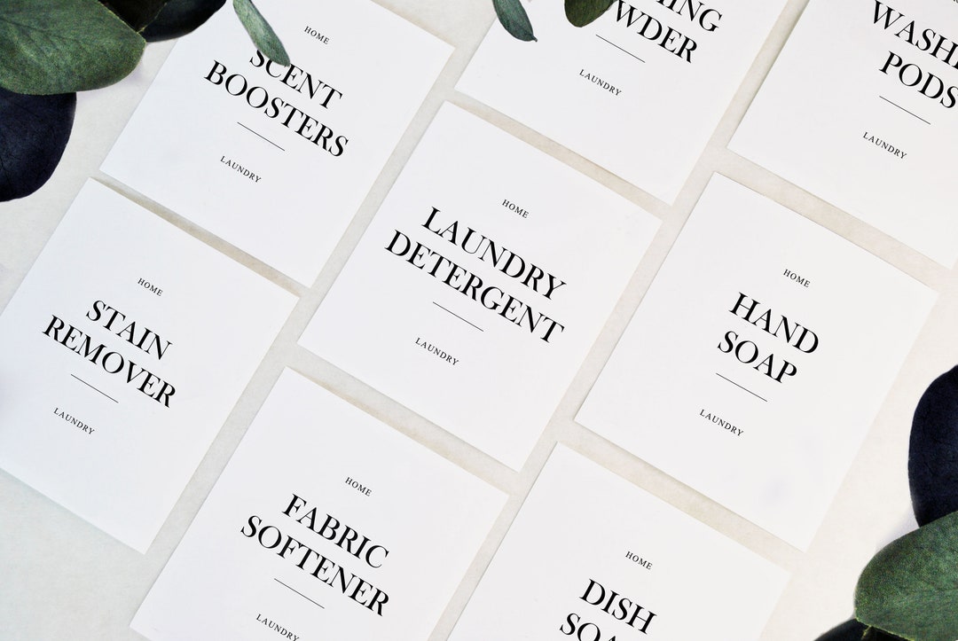 Laundry Personalised Water Resistant Organisation Labels for Storage ...