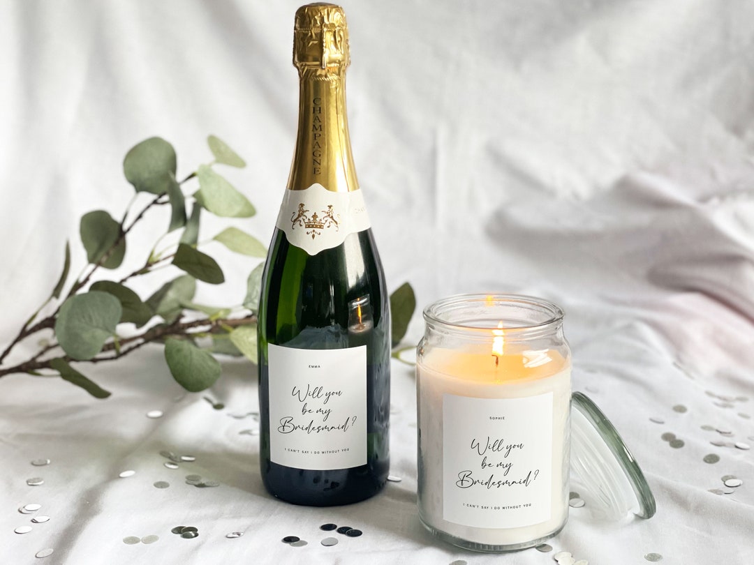 Personalised Wedding Proposal Label: Bridesmaid, Groomsmen Gift - Etsy