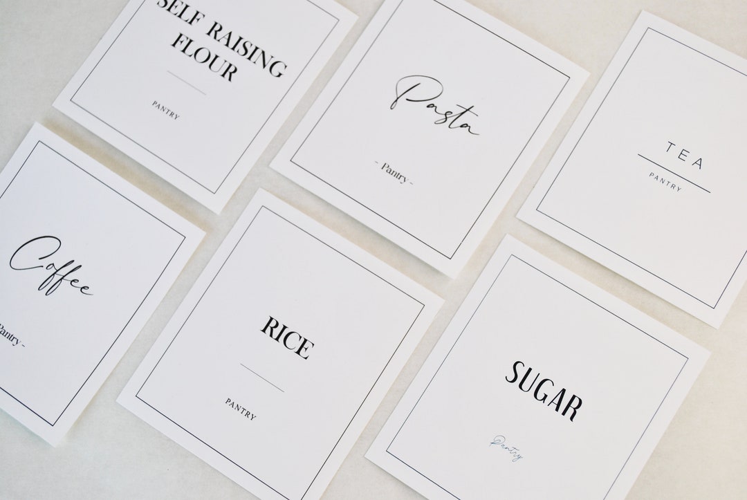 Kitchen Organisation Labels | Water & Oil Resistant | Personalised for ...