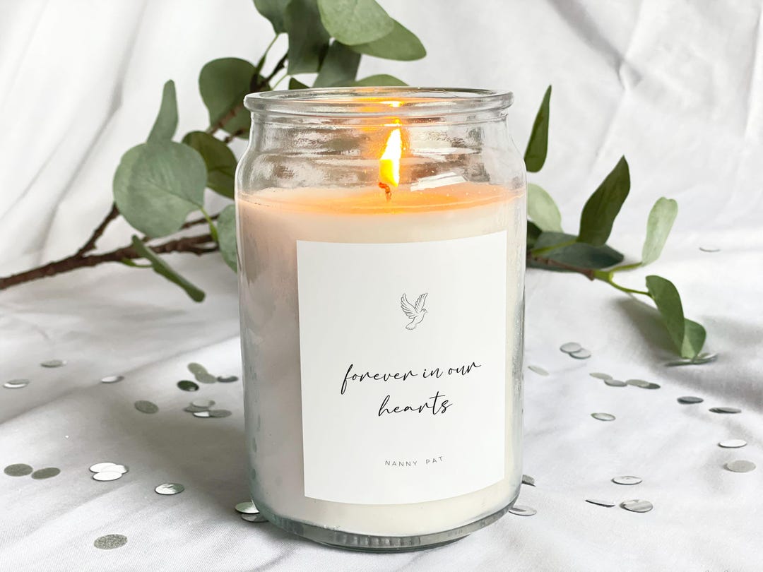Personalised Memorial Candle Label: Bereavement Tribute - Etsy