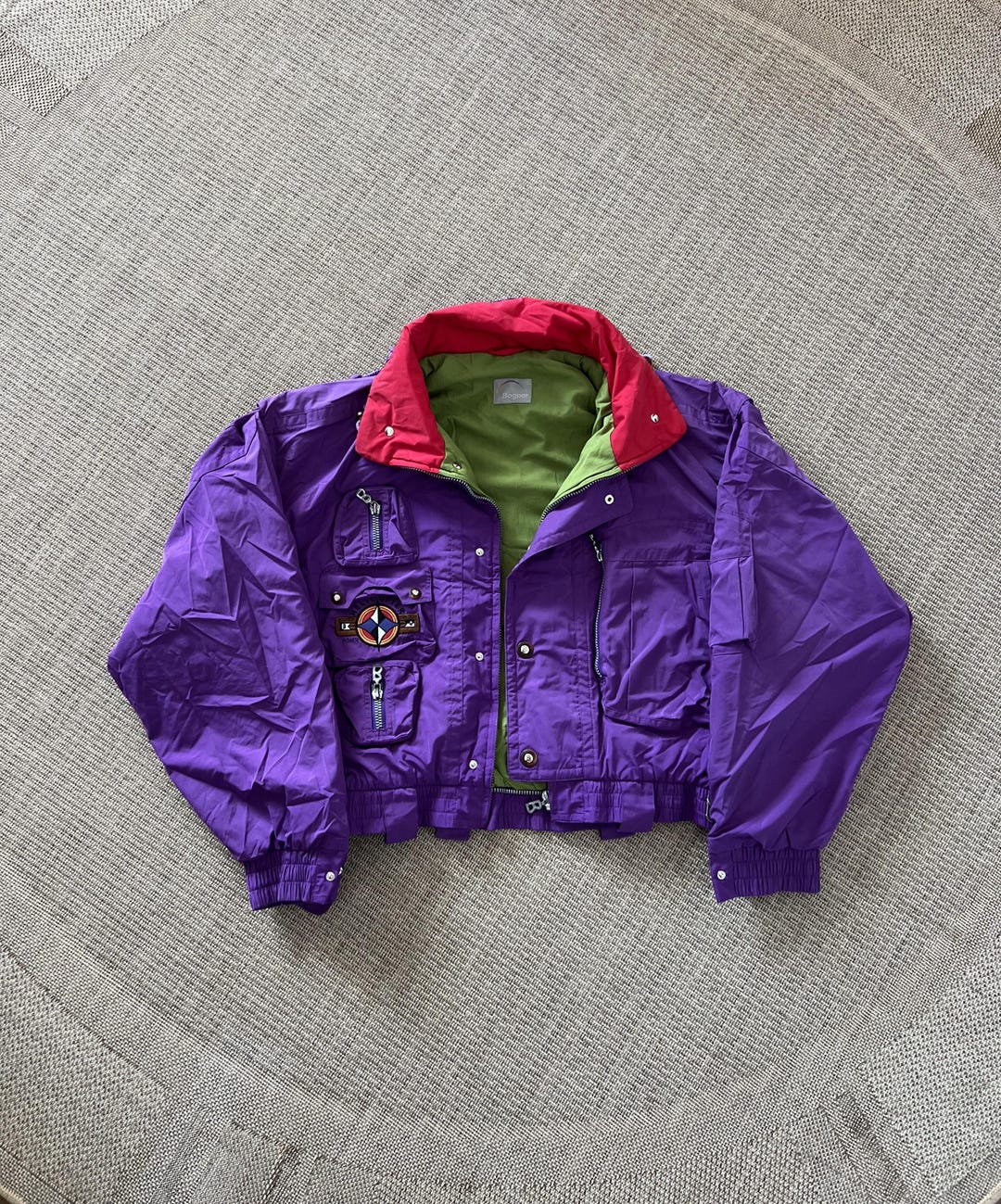 Vintage 80s Bogner Cropped Fit Bomber Ski Jacket, Vintage Colorful ...