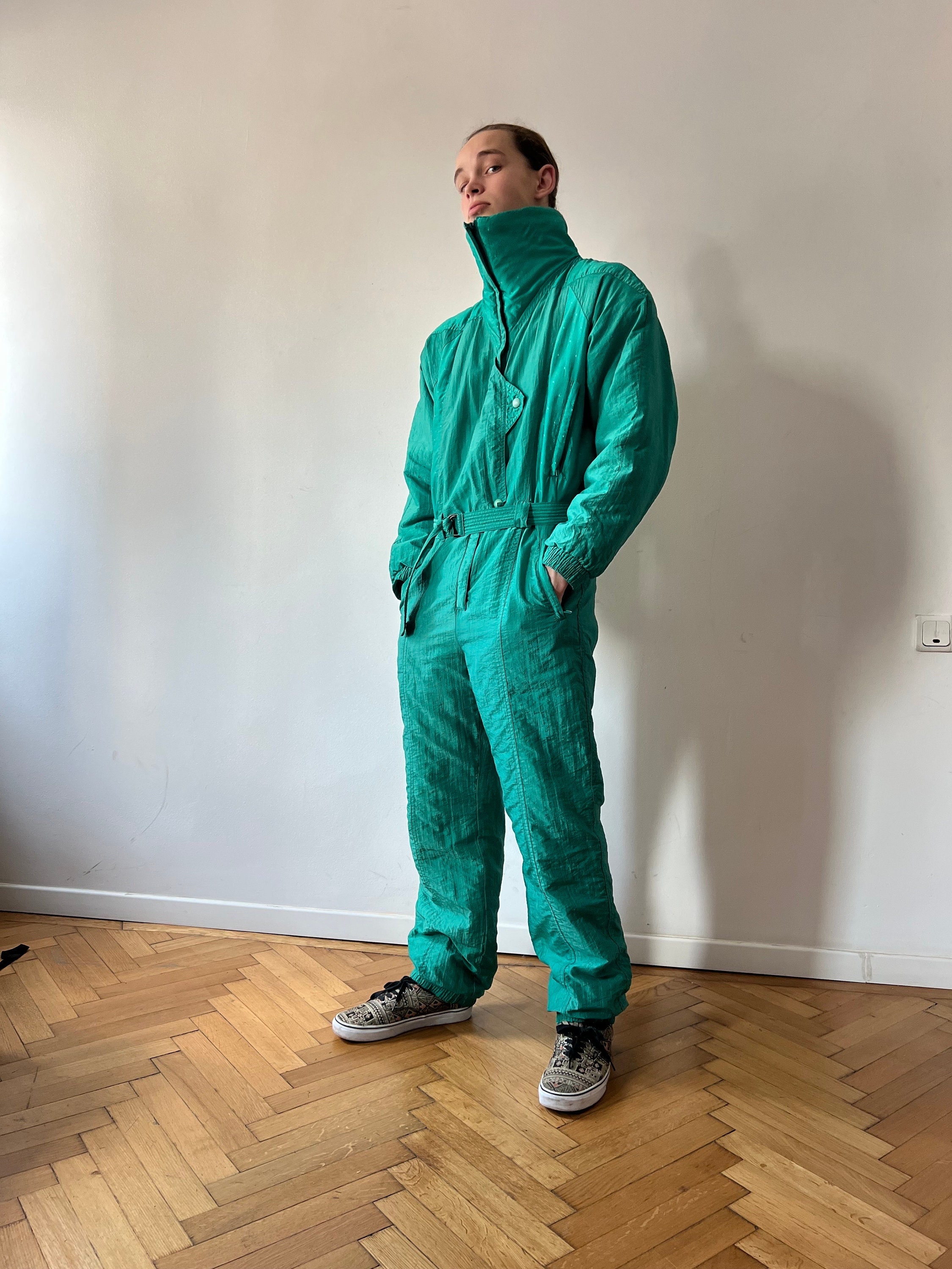Fabulous Vintage Turquoise Ski Suit Overall, Size M Men or L/XL Women ...