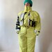 Vintage Lemon Ski Suit With Beautiful Black Contrasted - Etsy