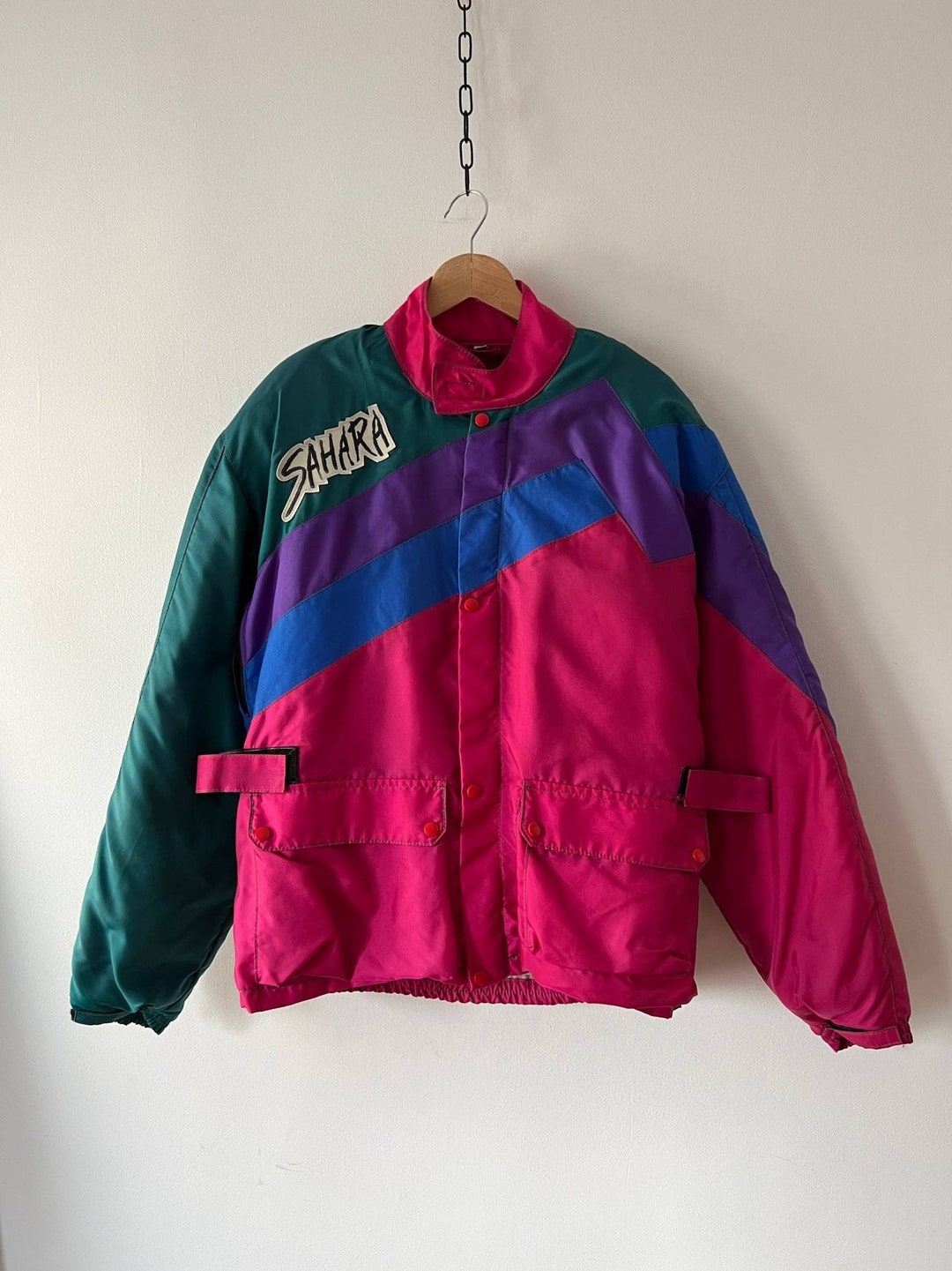 Oldschool Vintage Motorcycle SAHARA Jacket, Fits Oversized M/L Men ...