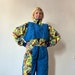 Vintage Blue Playful Design Pattern Ski Suit Overall, Size +-S Women - Etsy