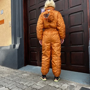 Radiant Orange Ski Suit Overall, Suits Oversized XS to M Women - Etsy