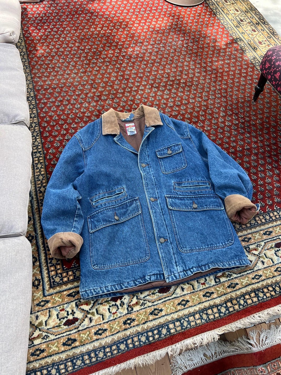 Vintage Blue Denim Looney Tunes Bugs Bunny and Elmer Embroidered Jacket ...