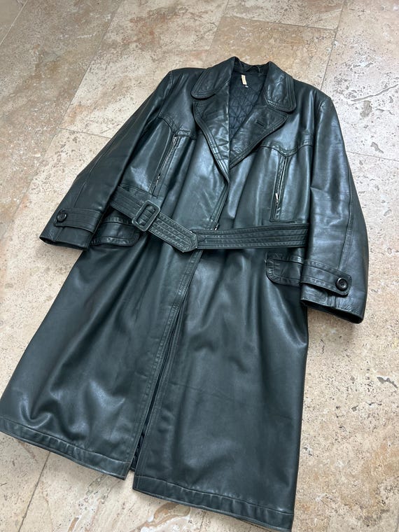 Vintage 1960s Otto Blume Dark Green Goatskin Coat, Vi… - Gem