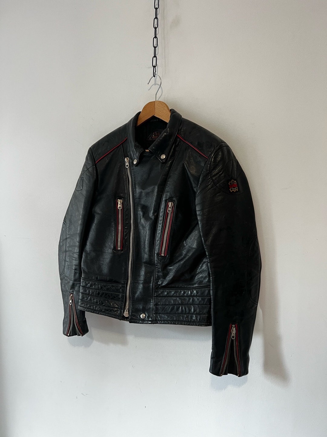 Cool Vintage Erbo Leopard Motorcycle Leather Jacket, Suits Oversized S ...
