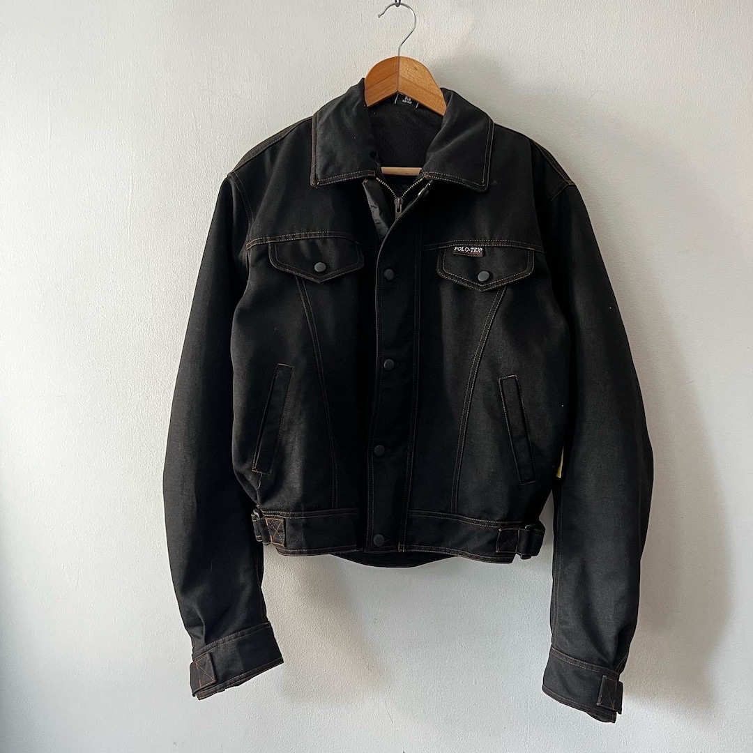 Cool Black Textile Motorcycle Biker Jacket, Suits Oversized M/L Men or ...