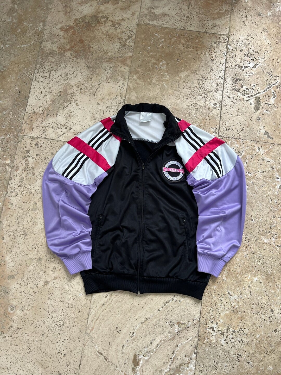 Adidas 90s Tracktop With Amazing Contrasted Colors, Logo Embroidery ...