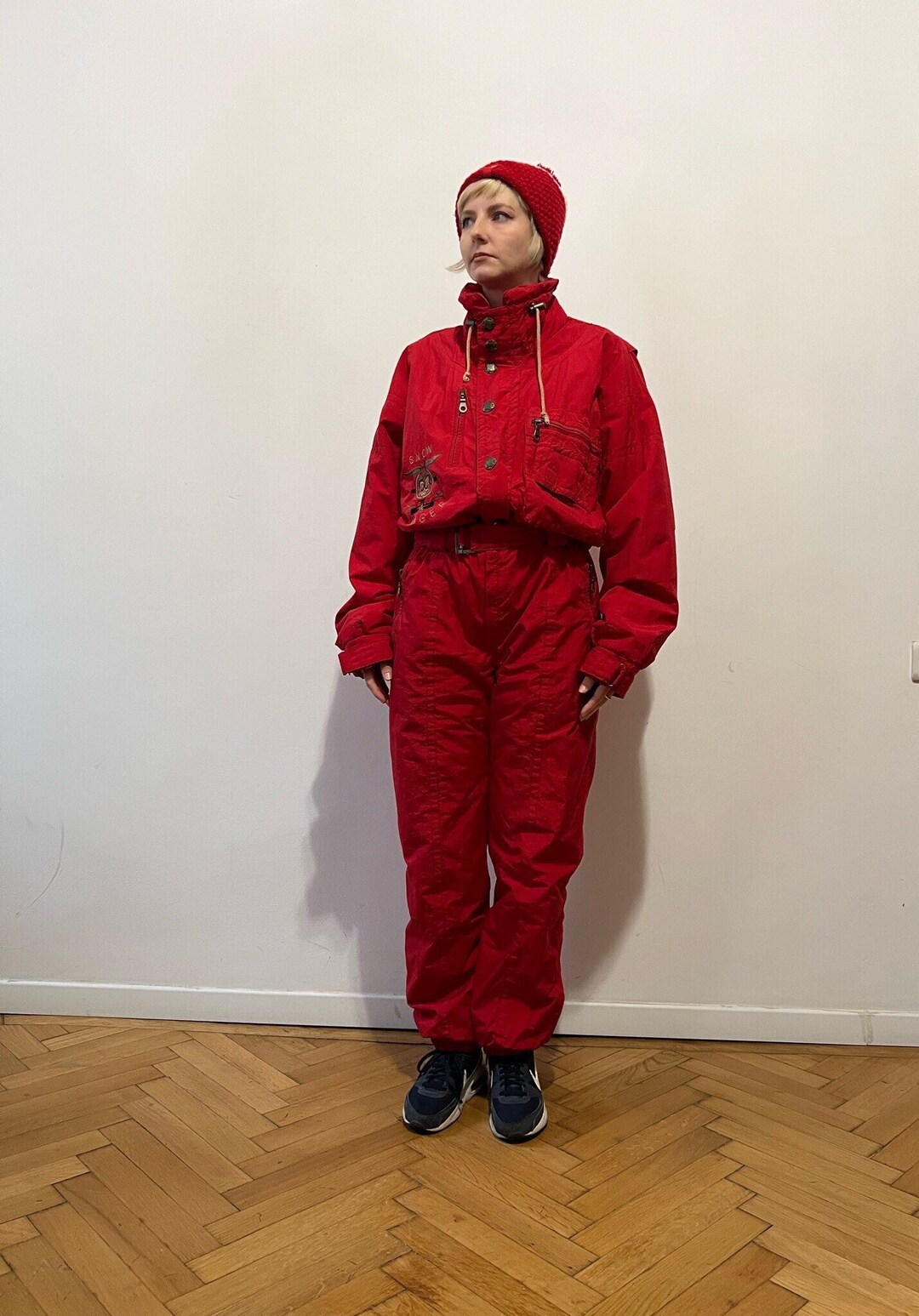 Superb Vintage Red Snow Ranger Ski Suit Overall, Size S Men or ...