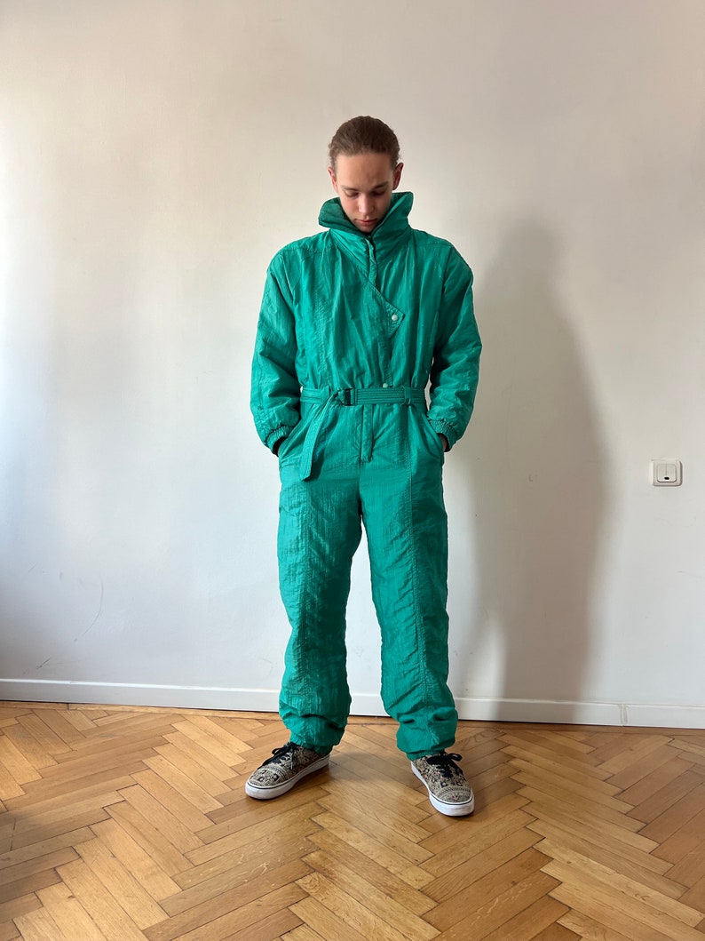 Fabulous Vintage Turquoise Ski Suit Overall, Size M Men or L/XL Women ...