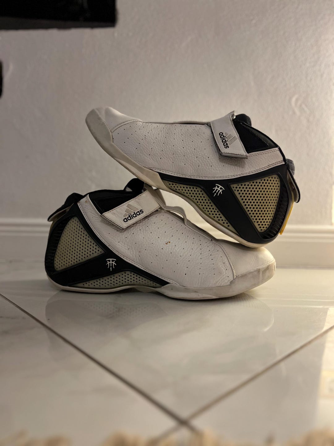 Vintage 2005 Adidas T Mac 4 Basketball Sneakers, Size 46, Adjustable Ankle Device, Engineered ...