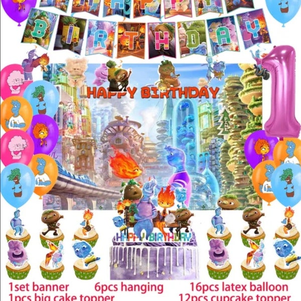 Elemental Cupcake Toppers - Etsy