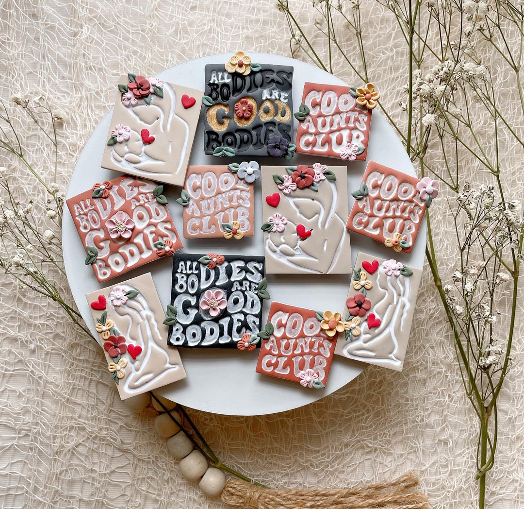 Floral Polymer Clay Magnets- Handmade Fridge Magnet |pregnant Momma ...