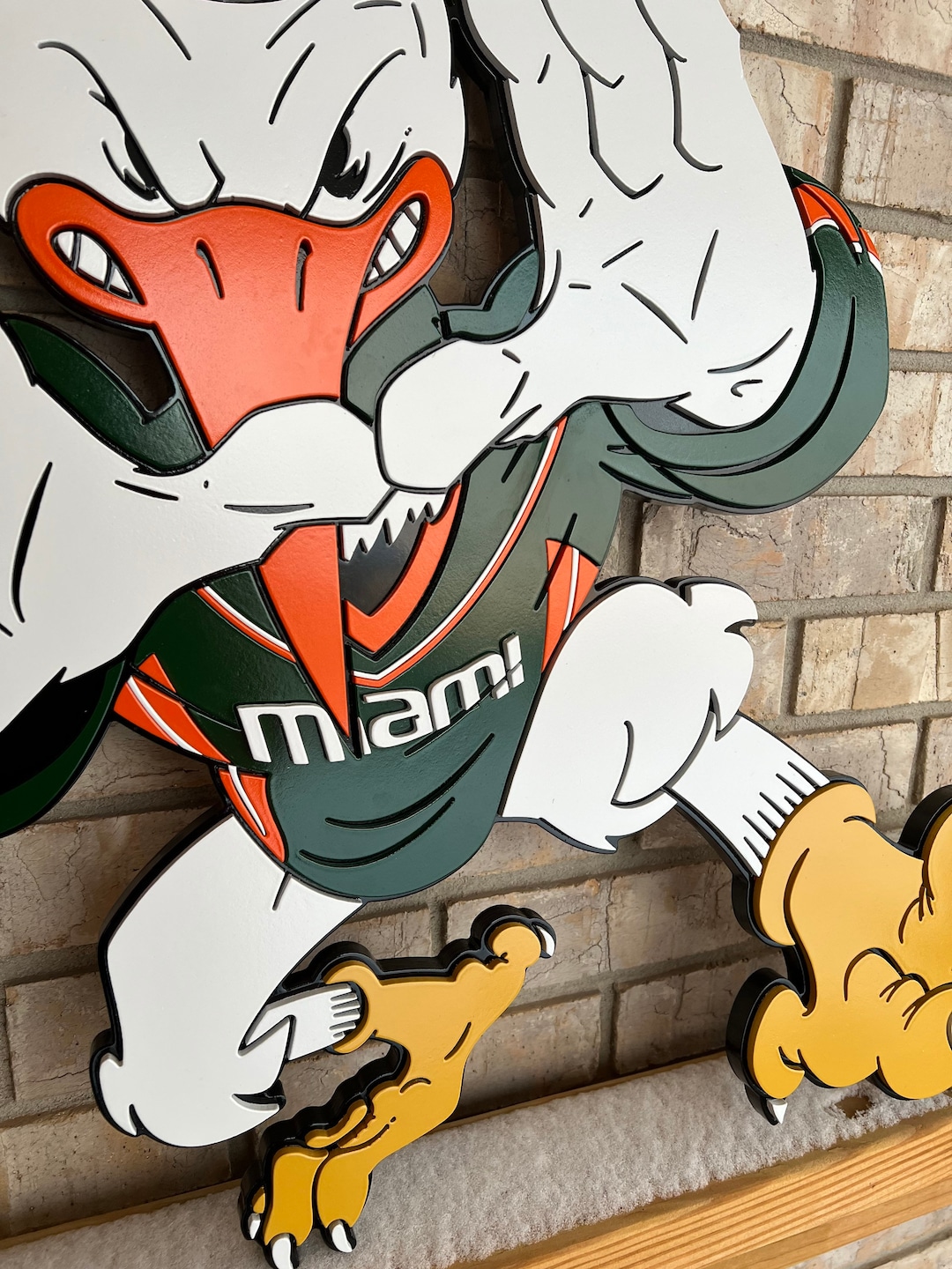 3d Wooden Sebastian the Ibis Wall Art. Miami Hurricanes Mascot - Etsy