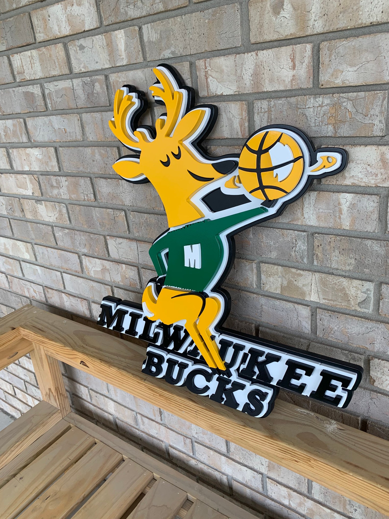 3D Retro Milwaukee Bucks Logo Wall Decor | Etsy