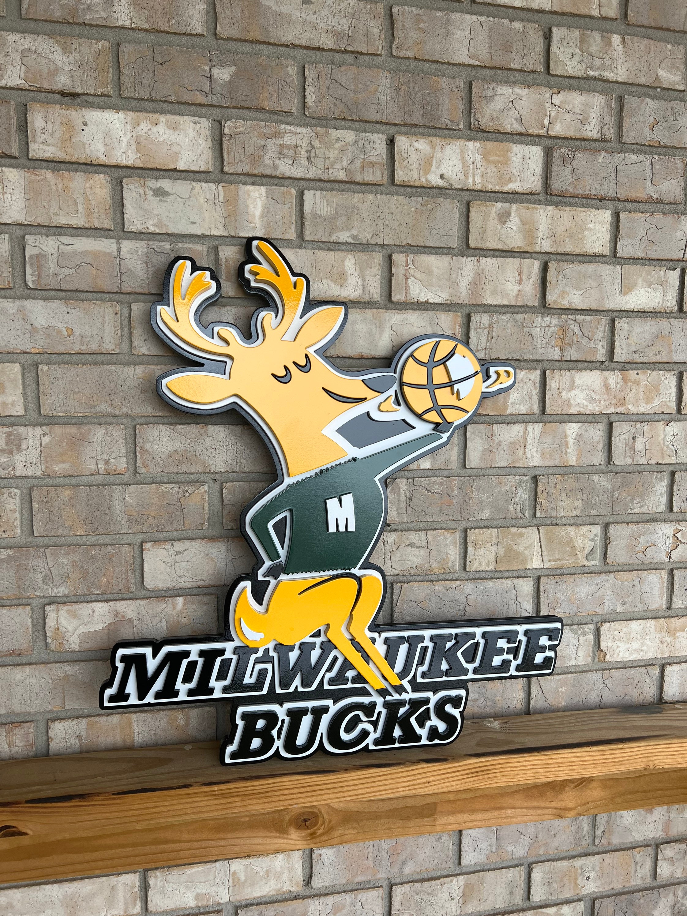 3D Retro Milwaukee Bucks Logo Wall Decor - Etsy