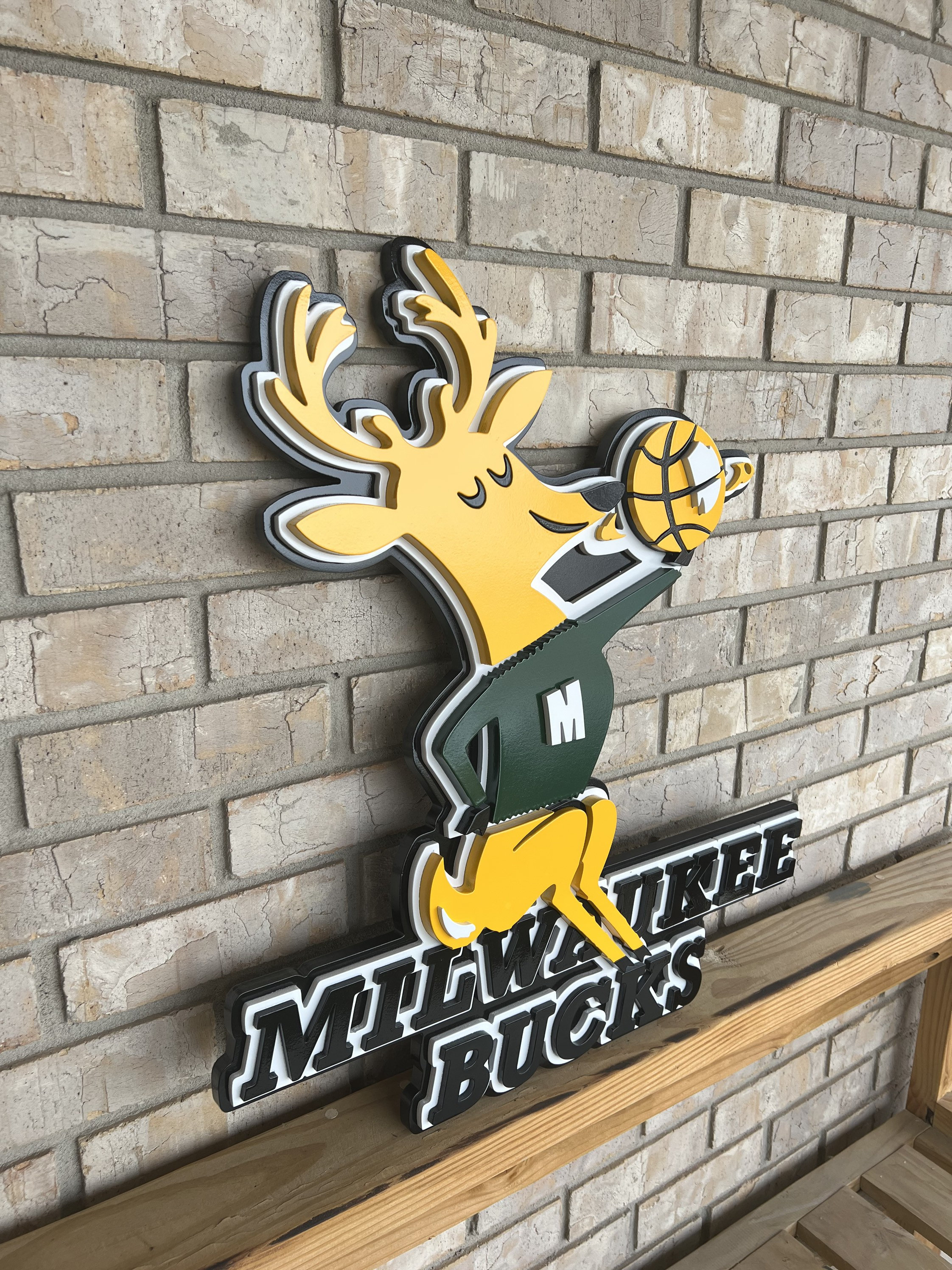 3D Retro Milwaukee Bucks Logo Wall Decor - Etsy