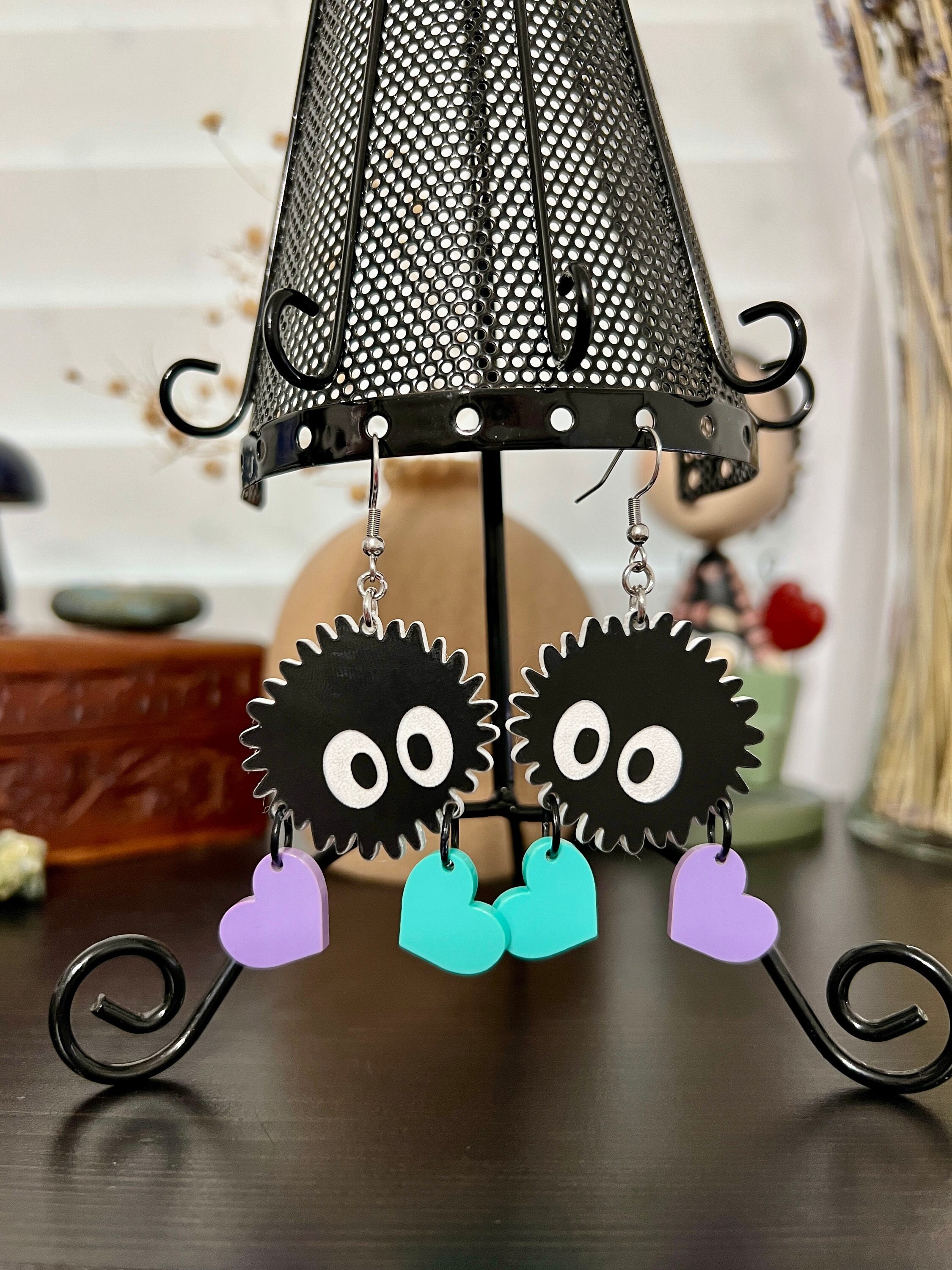 Love Sprites Acrylic Earrings Laser Cut and Engraved Statement Earrings ...