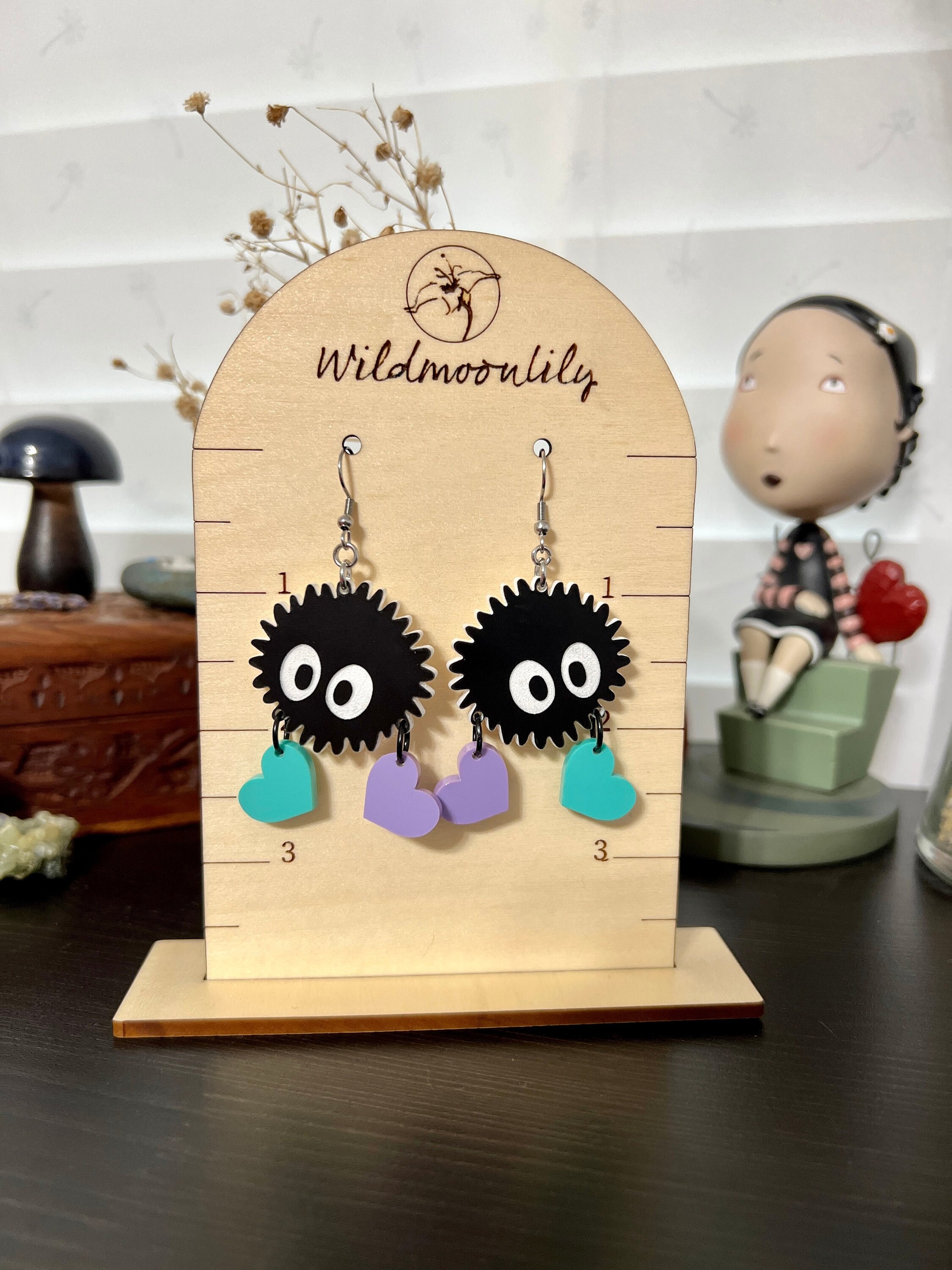 Love Sprites Acrylic Earrings Laser Cut and Engraved Statement Earrings ...