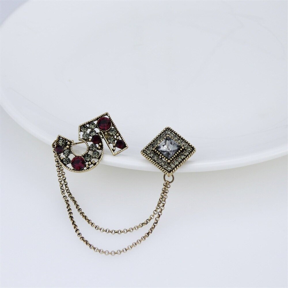 Luxury Creative Pearl Tassel Chain Brooch Spring Autumn Small Fragrance ...