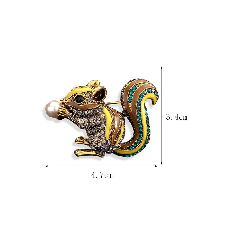 Cute Squirrel Pin Forest Animal Pin 2 Color Choice Fashion Men and ...