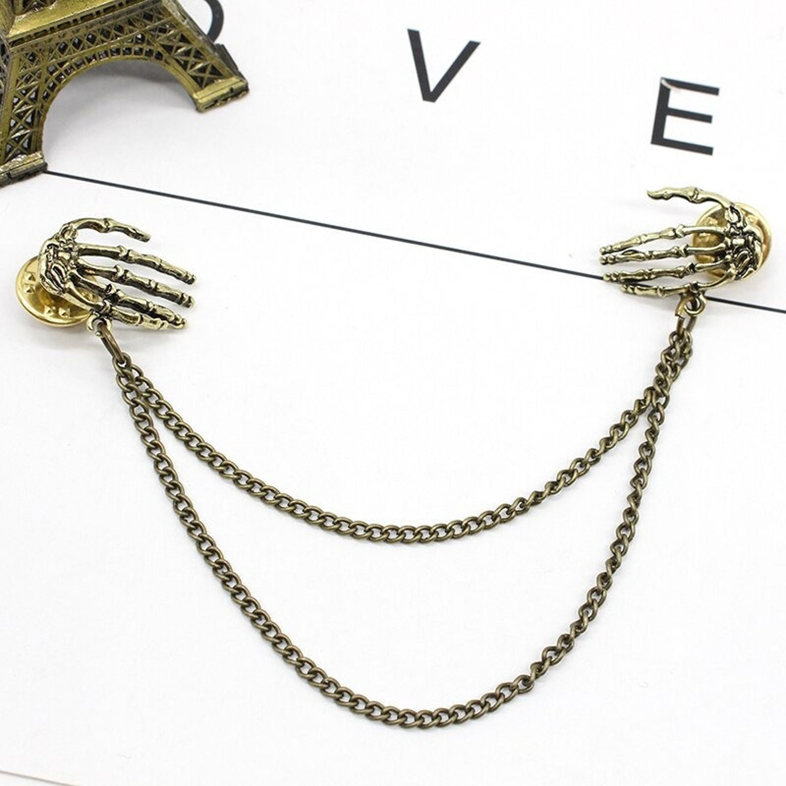 Western Popular Retro Punk Style Brooch Skull Claw Brooch Pins - Etsy